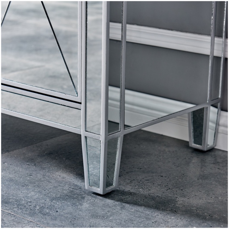 Glamorous Mirrored Bling Three Door Accent Cabinet - Hello Luxury Life