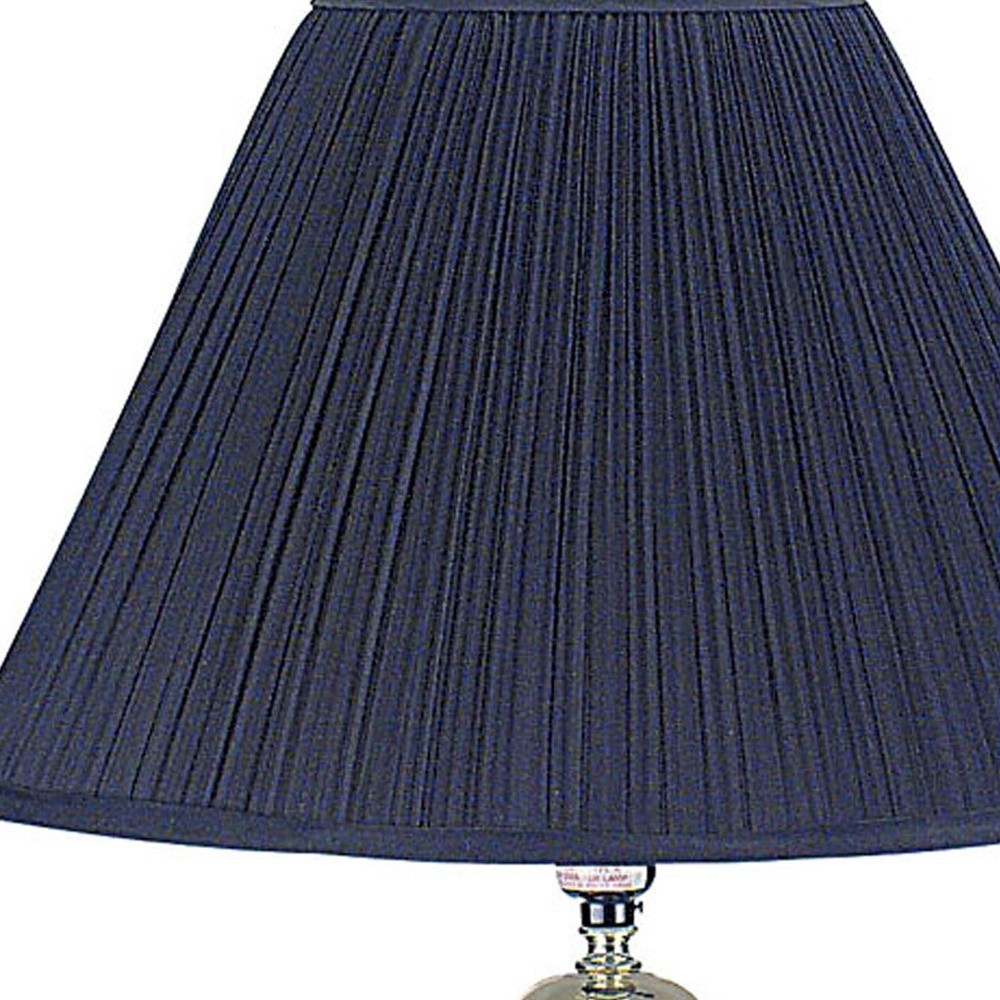 27″ Blue Ceramic Table Lamp | Blue Shade - Hello Luxury Life